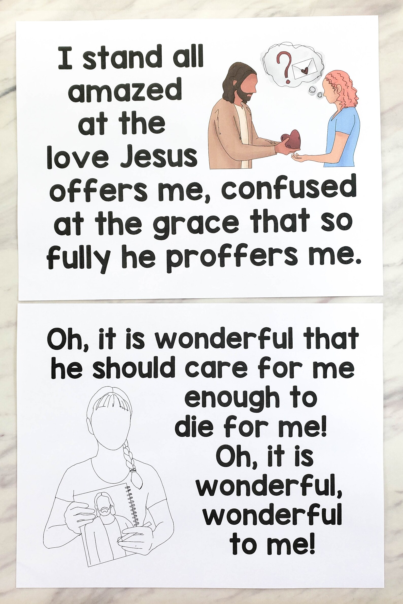 I Stand All Amazed Flip Chart Visual Aids Teach Lyrics 2025 Come Follow ...