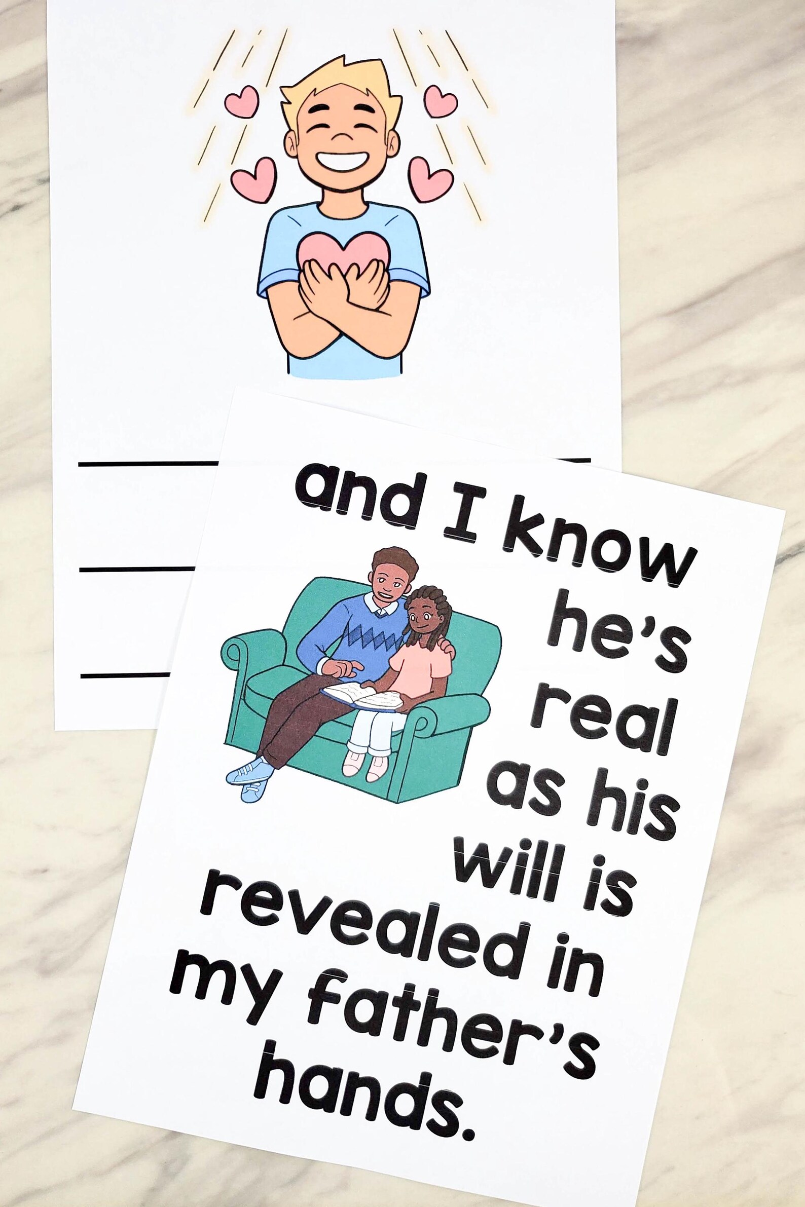 In My Father's Hands Flip Chart Visual Aids Singing Time Primary Song ...