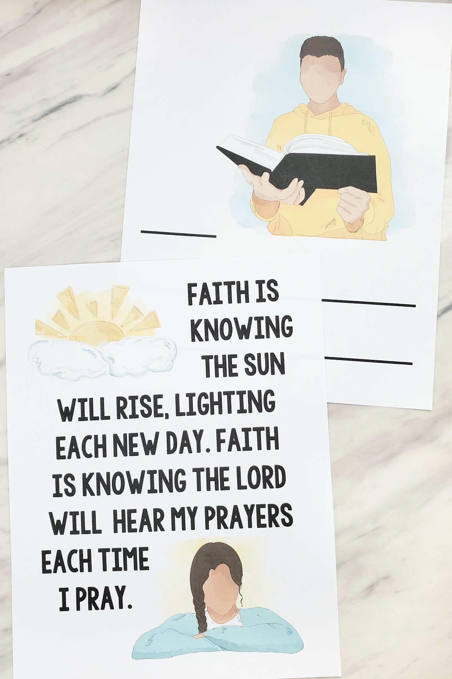 Faith Flip Chart Primary Song Visual Aids Teach LDS 2023 Come Follow Me ...