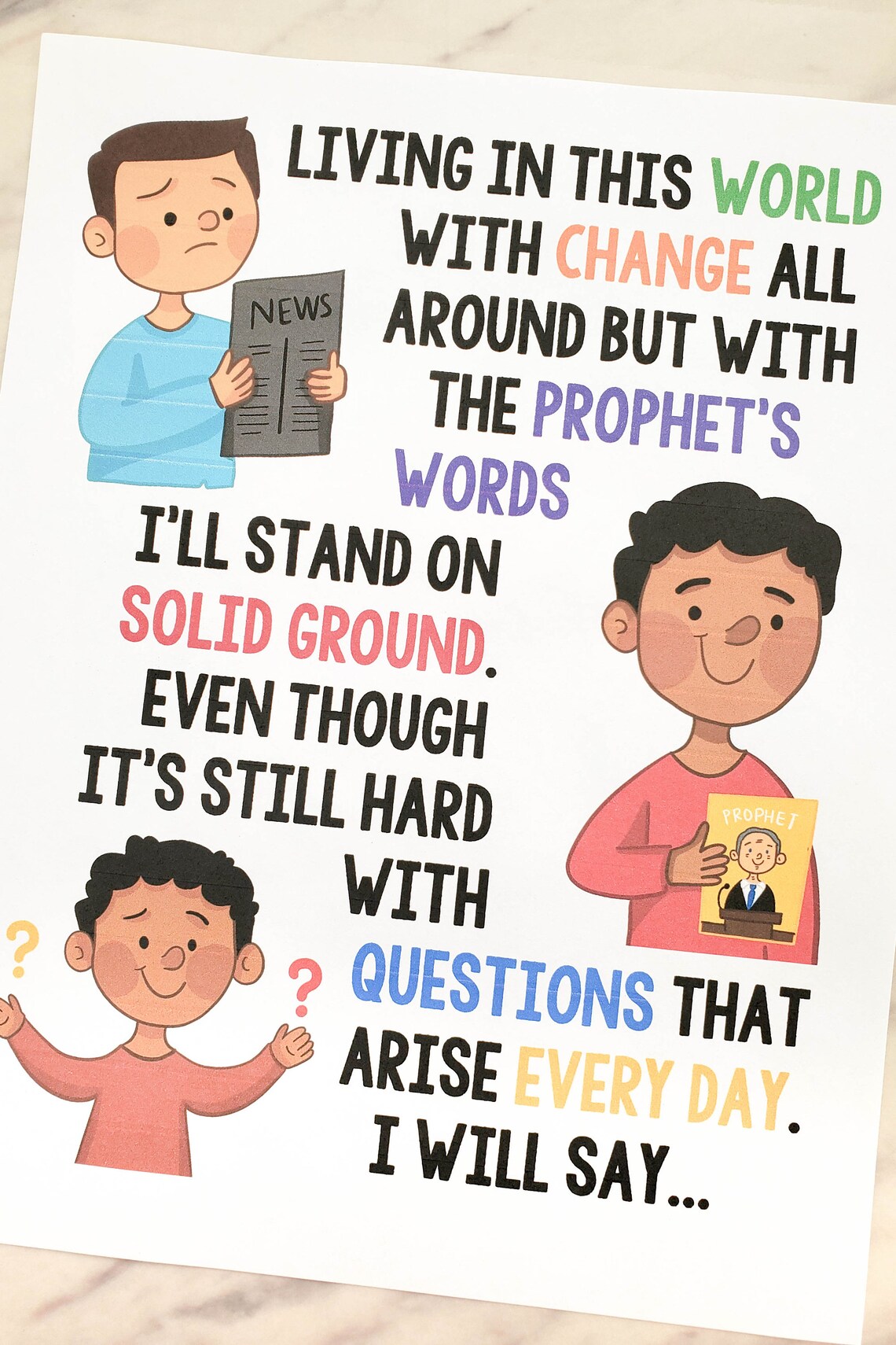 I Will Be What I Believe Flip Chart & Visual Aids Blake Gillette ...