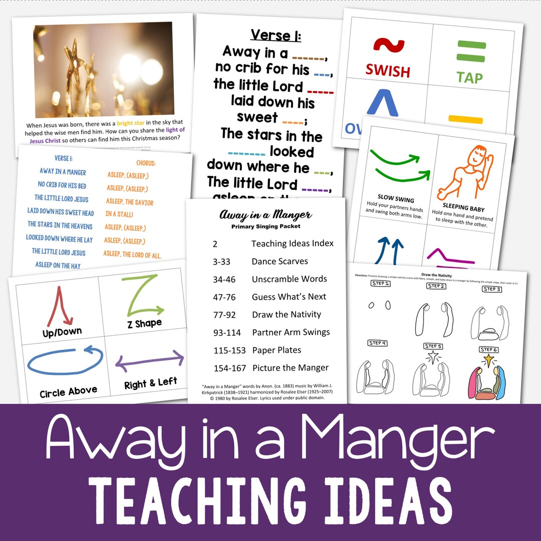 Away in a Manger Teaching Ideas 7 Lesson Plans for Singing Time ...