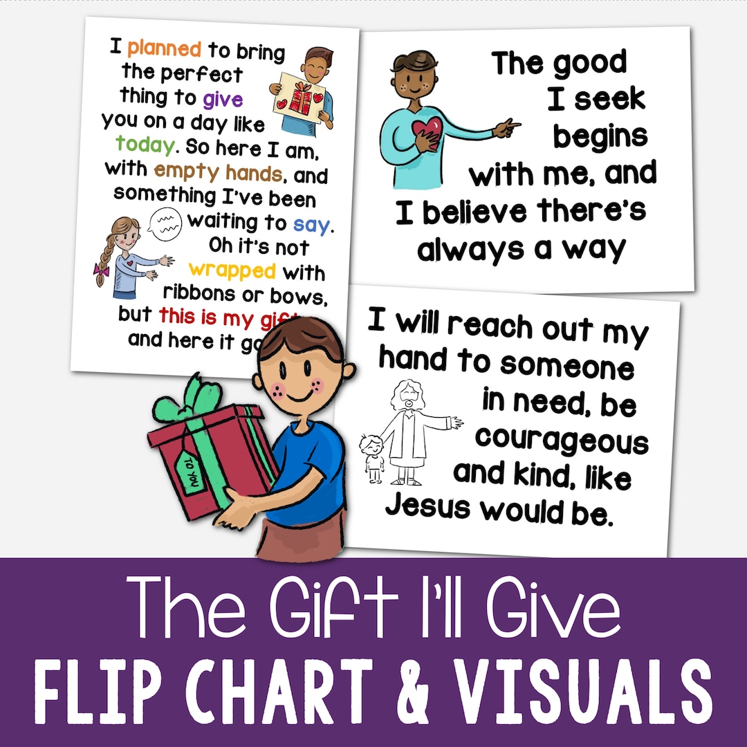 The Gift I'll Give Flip Chart Visual Aids Singing Time Primary Song ...