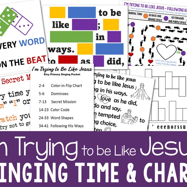 Im Trying to Be Like Be Jesus Flip Chart - Etsy