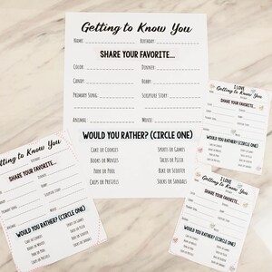 Getting to Know You Survey Printable & Editable PDF | About Me Quiz ...