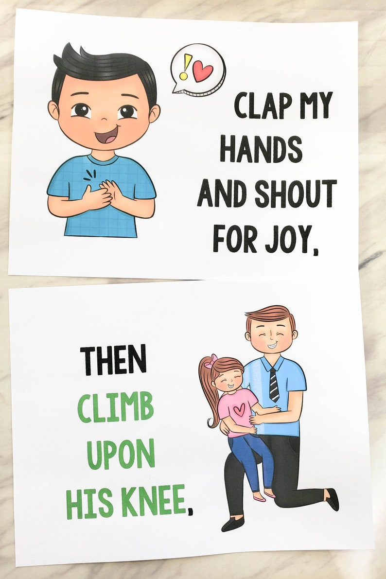 Daddy's Homecoming Flip Chart Visual Aids Singing Time Teach Father's ...