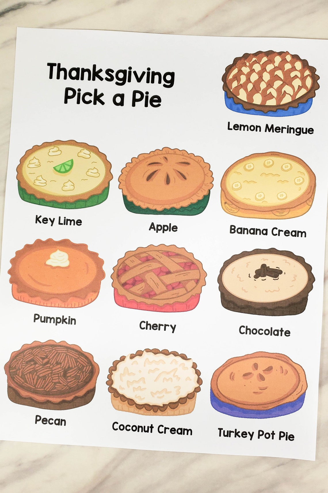 Thanksgiving Pick a Pie Singing Time Idea 10 Full Pies and Slices ...