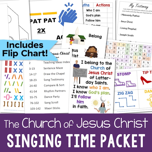 A Child's Prayer Singing Time & Flip Chart 2023 LDS Primary Song 7 ...
