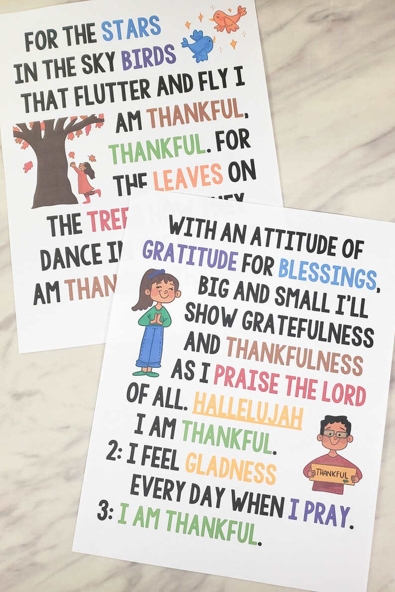 I Am Thankful Flip Chart & Visual Aids by Angie Killian Thanksgiving ...