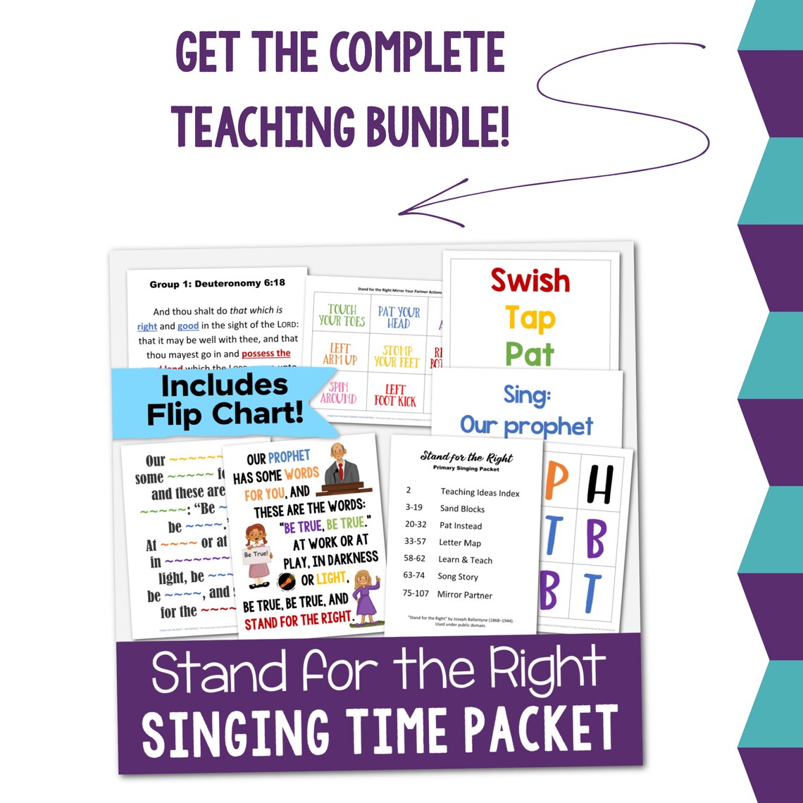Stand for the Right Flip Chart & Visual Aids Teach Come Follow Me Song ...