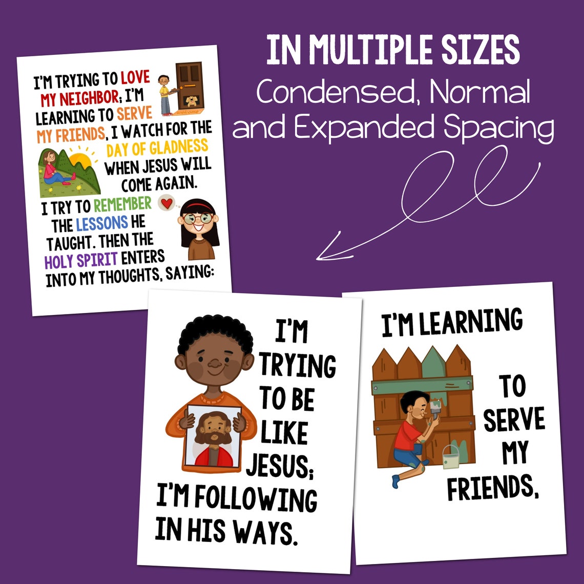 I'm Trying to Be Like Jesus Flip Chart & Visual Aids Singing Time ...