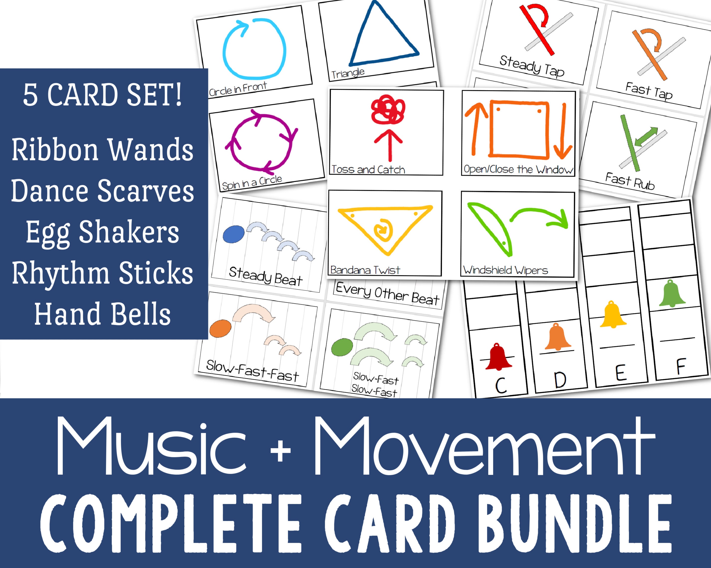 COMPLETE BUNDLE: Music & Movement Cards for Singing Time PDF Printables ...