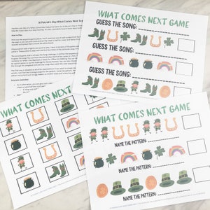 St Patrick's Day Fortune Teller & What's Next Games | Printable Lesson ...