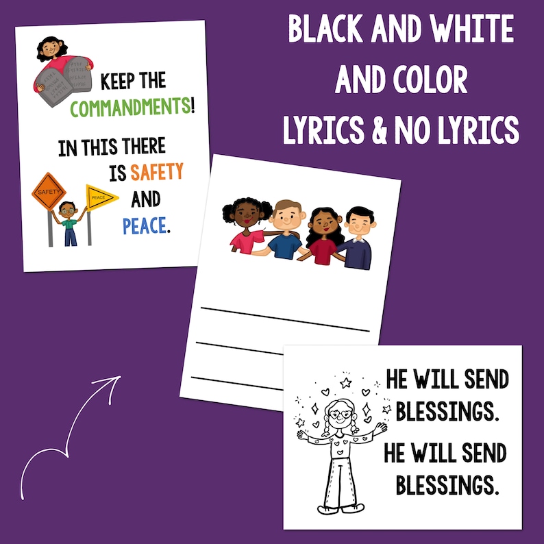 Keep the Commandments Flip Chart Visual Aids for LDS Primary Music ...