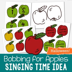 Bobbing for Apples Fall Halloween Printable Game Activity for Kids ...
