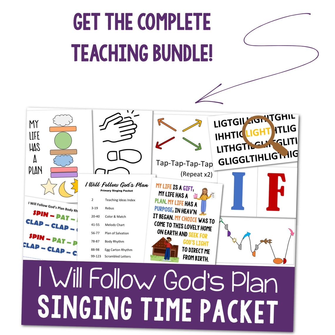 I Will Follow God's Plan Flip Chart & Visual Aids Teach Come Follow Me ...