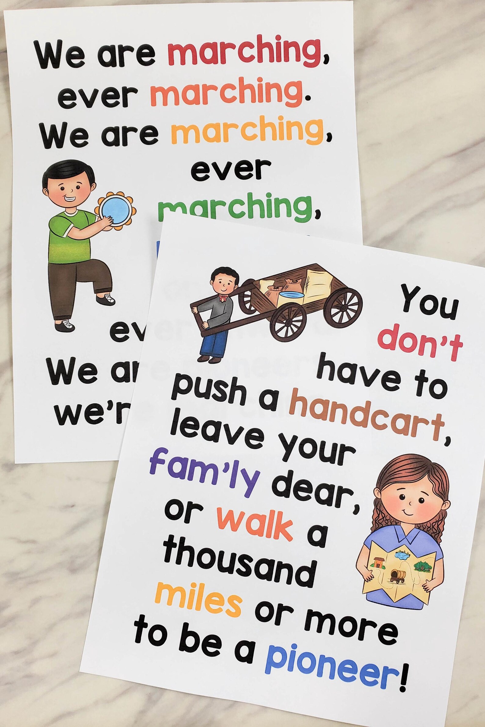 To Be a Pioneer Flip Chart Visual Aids Printable PDF Landscape and ...