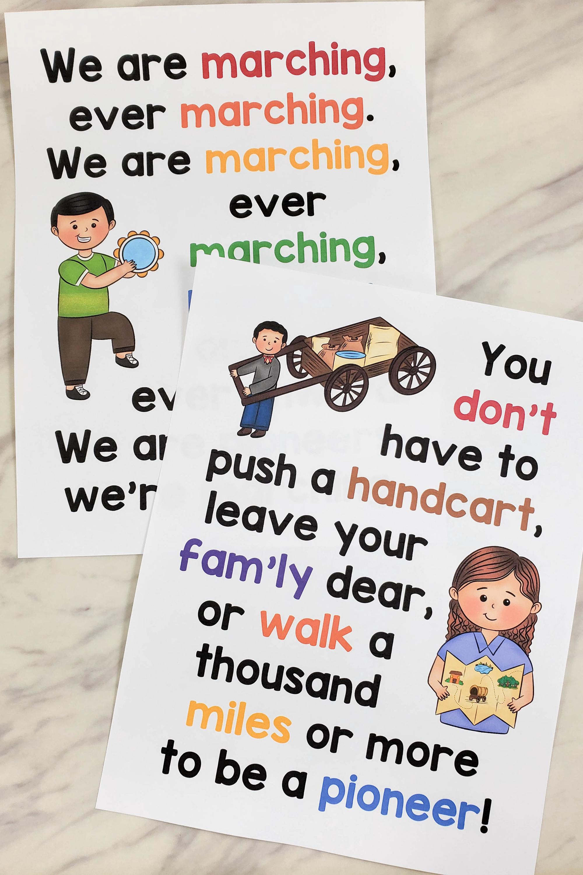 To Be a Pioneer Flip Chart Visual Aids Printable PDF Landscape and ...