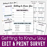 All About Me Printable | First Day of School Activity | Back-to-school ...