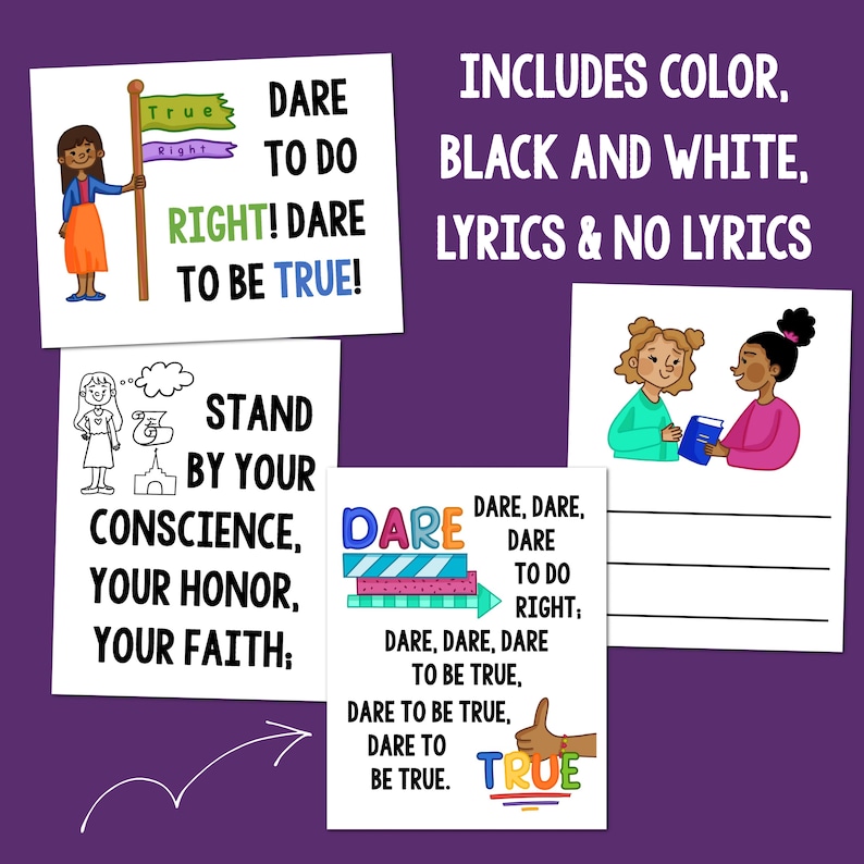 Dare to Do Right Flip Chart & Visual Aids Singing Time Slideshow ...