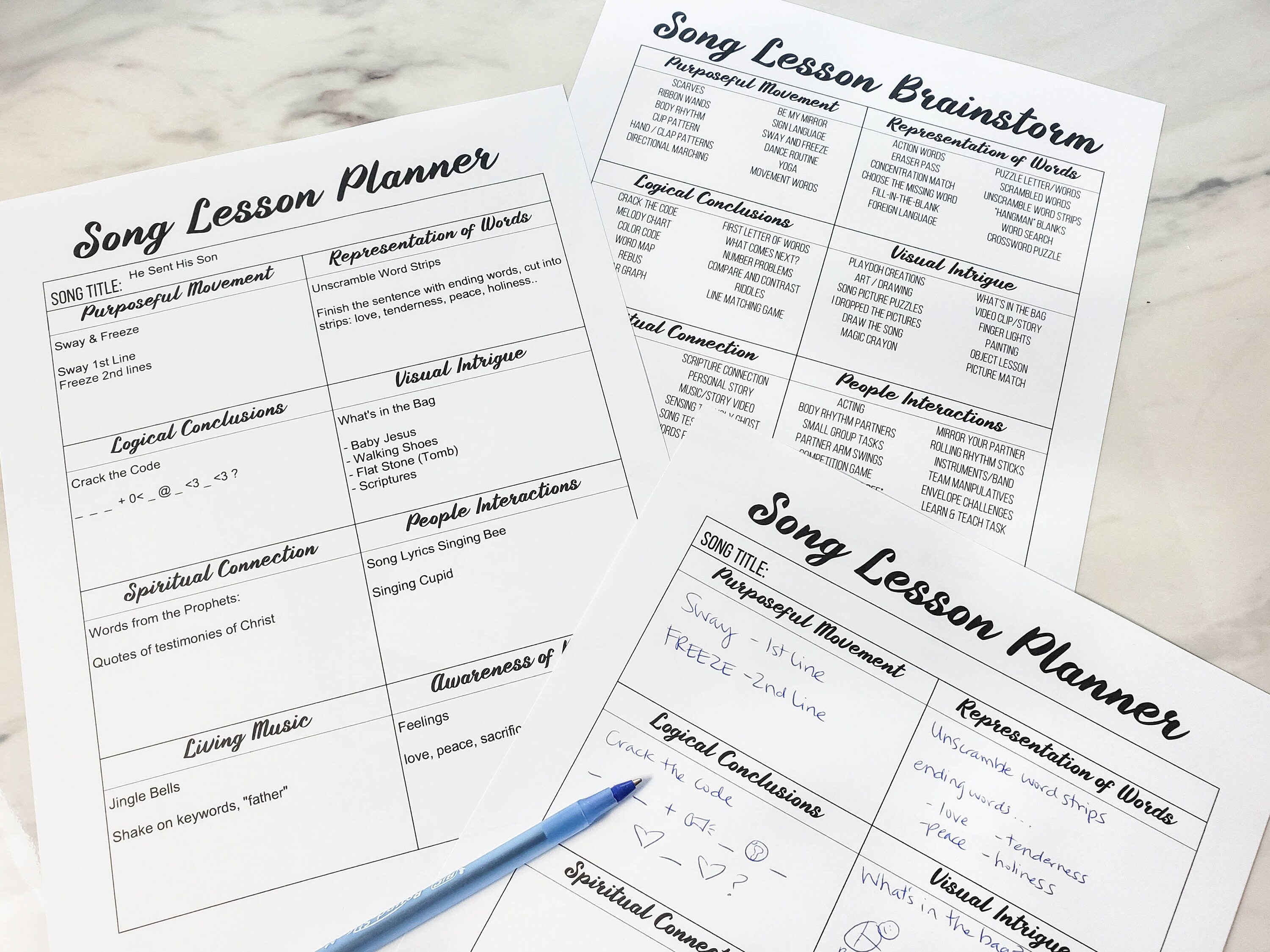 Primary Singing Time Binder Planner | Editable & Printable PDF ...