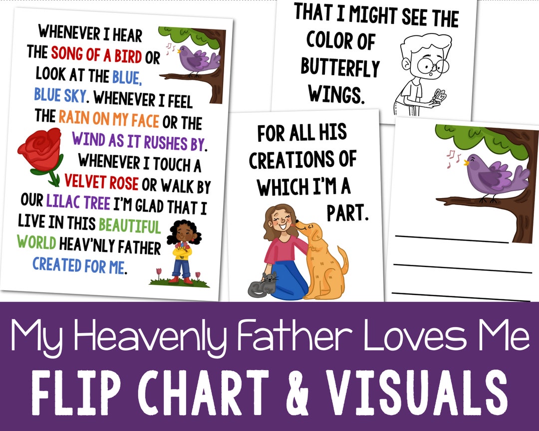 My Heavenly Father Loves Me Flip Chart & Visual Aids (Download Now) - Etsy