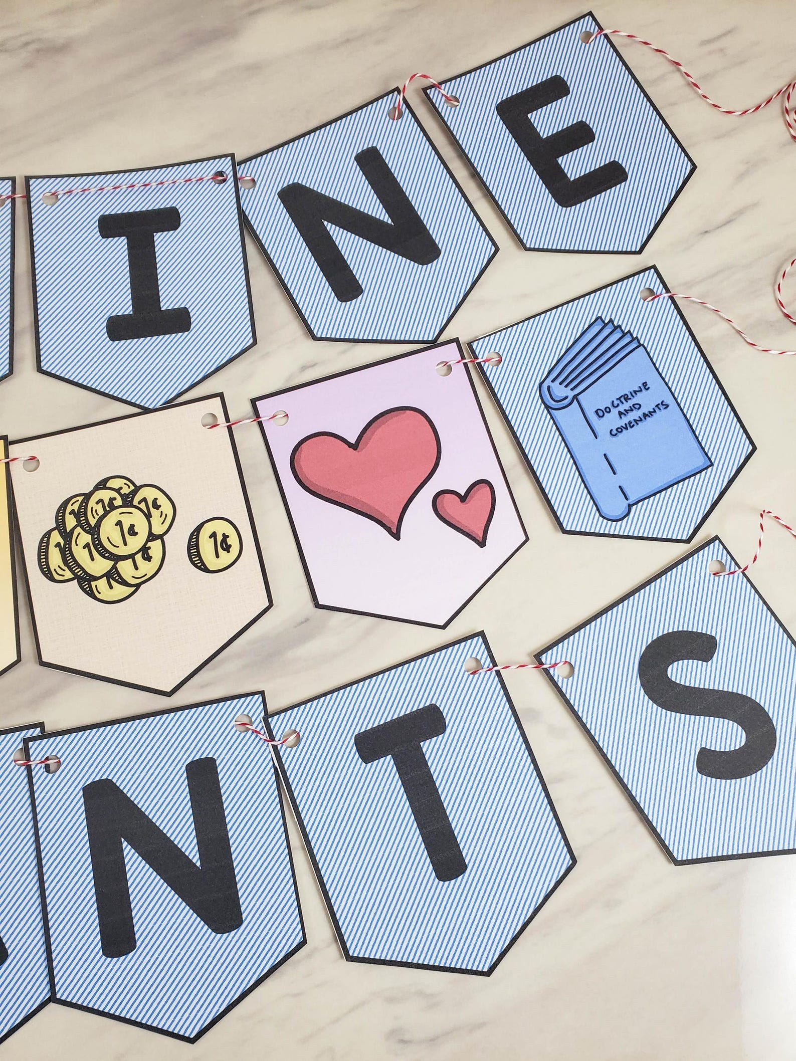 Doctrine and Covenants Symbols Banner Printable Bulletin Board Accents ...