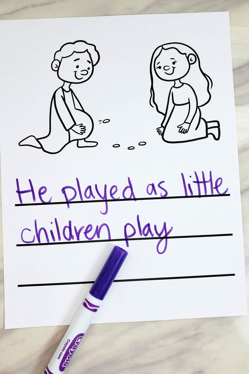 Jesus Once Was a Little Child Flip Chart & Visual Aids Teach - Etsy