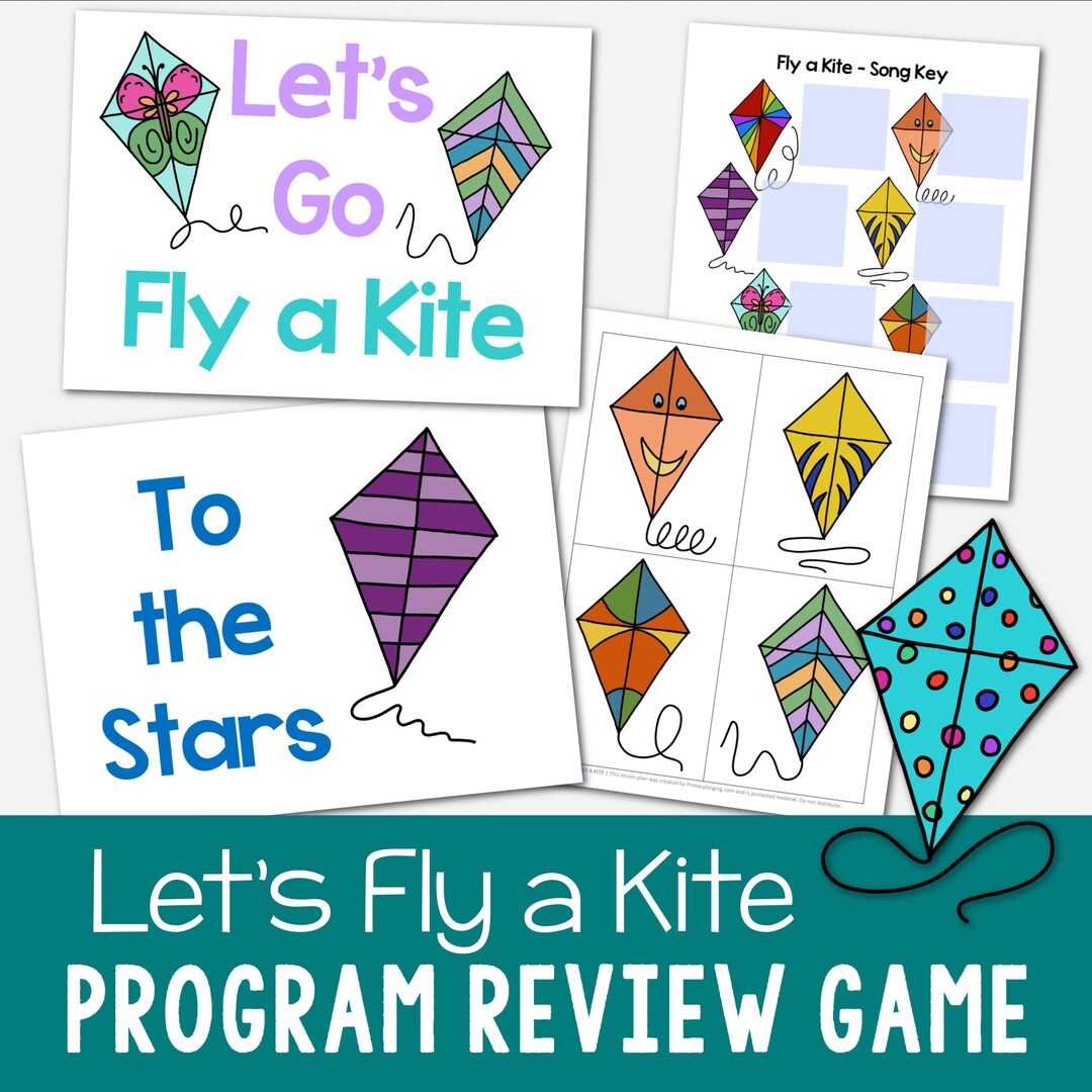 Let's Fly a Kite Primary Program Review Game Singing Time Songs Tracker ...