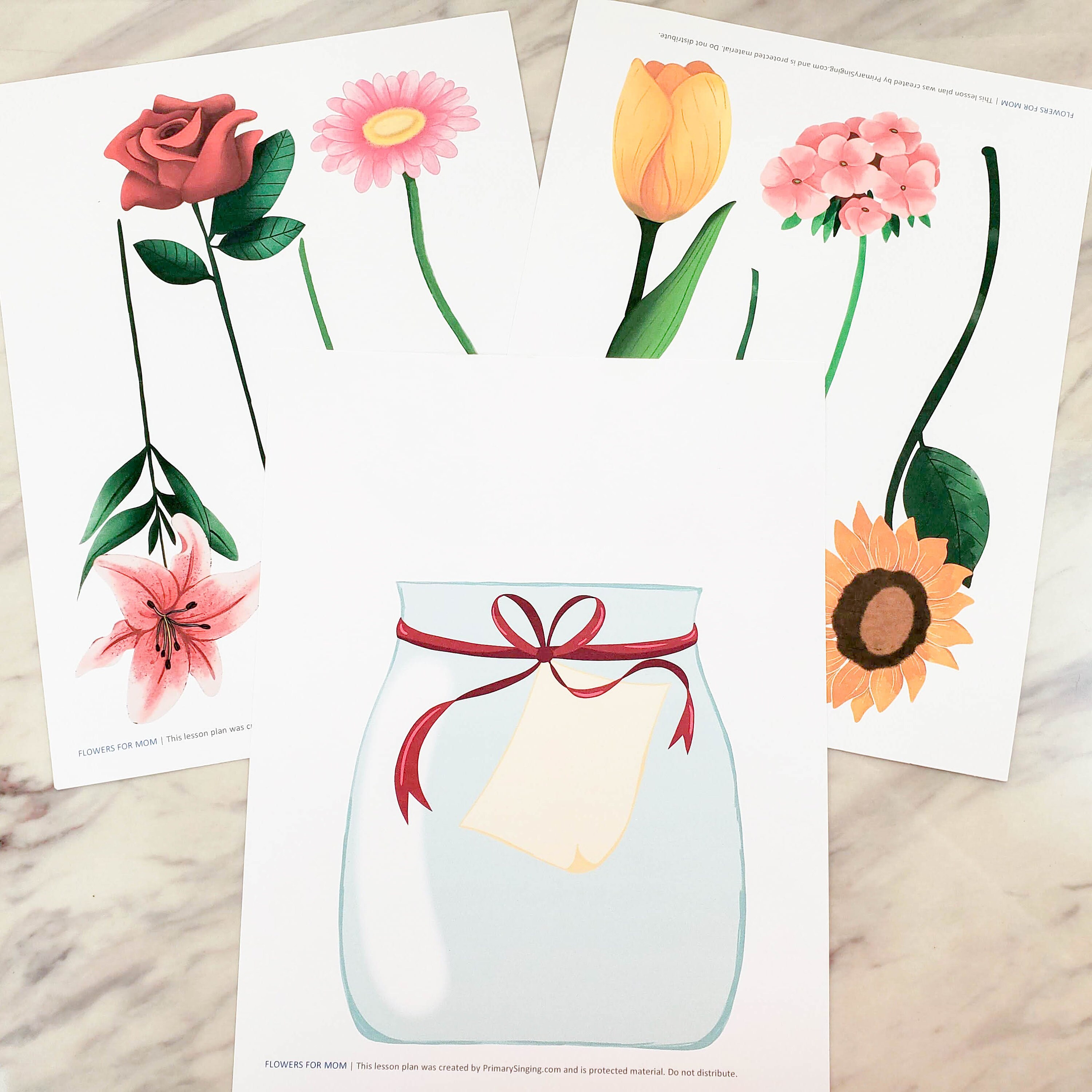 Flowers for Mom Mother's Day Activity Singing Time Primary Lesson Plan ...