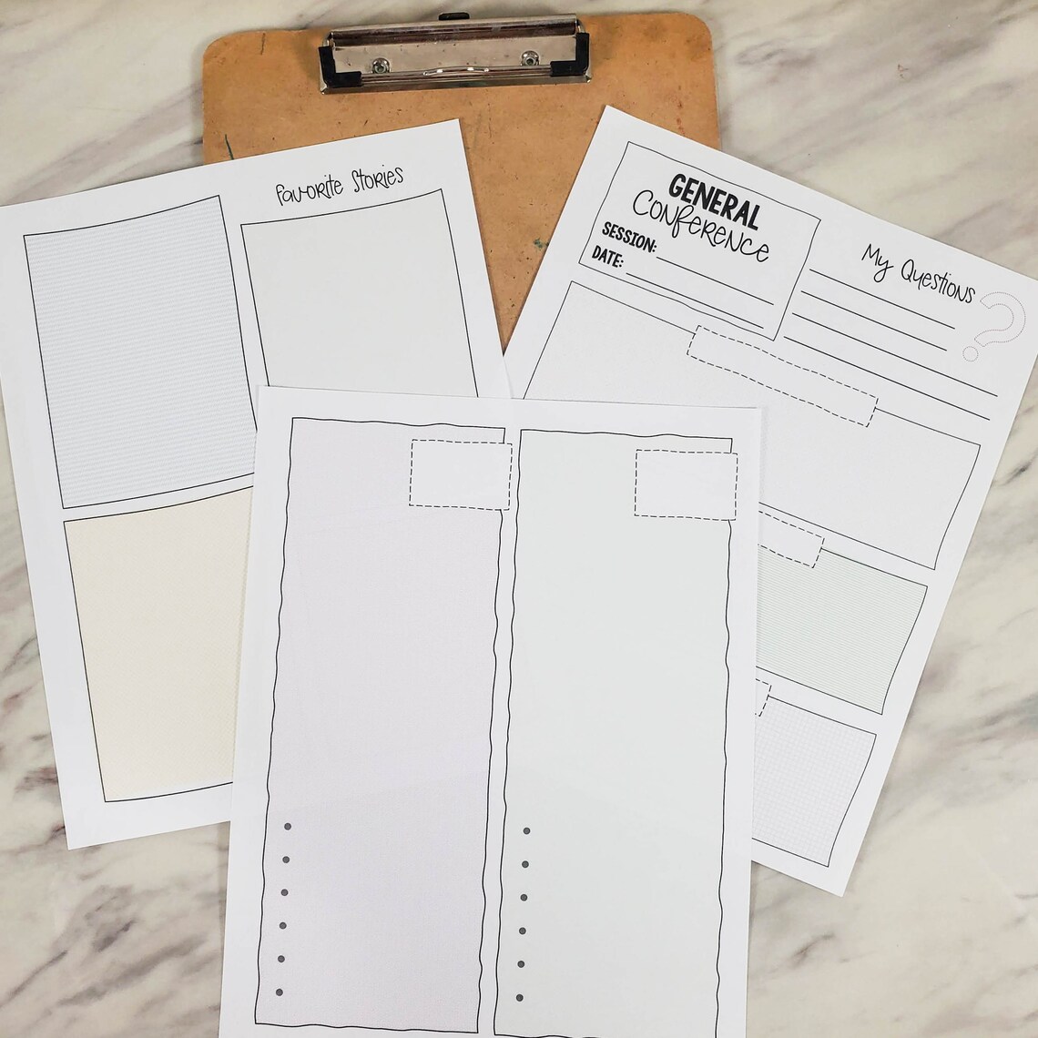 General Conference Printable Notepad Note Taking Sheets for Church ...