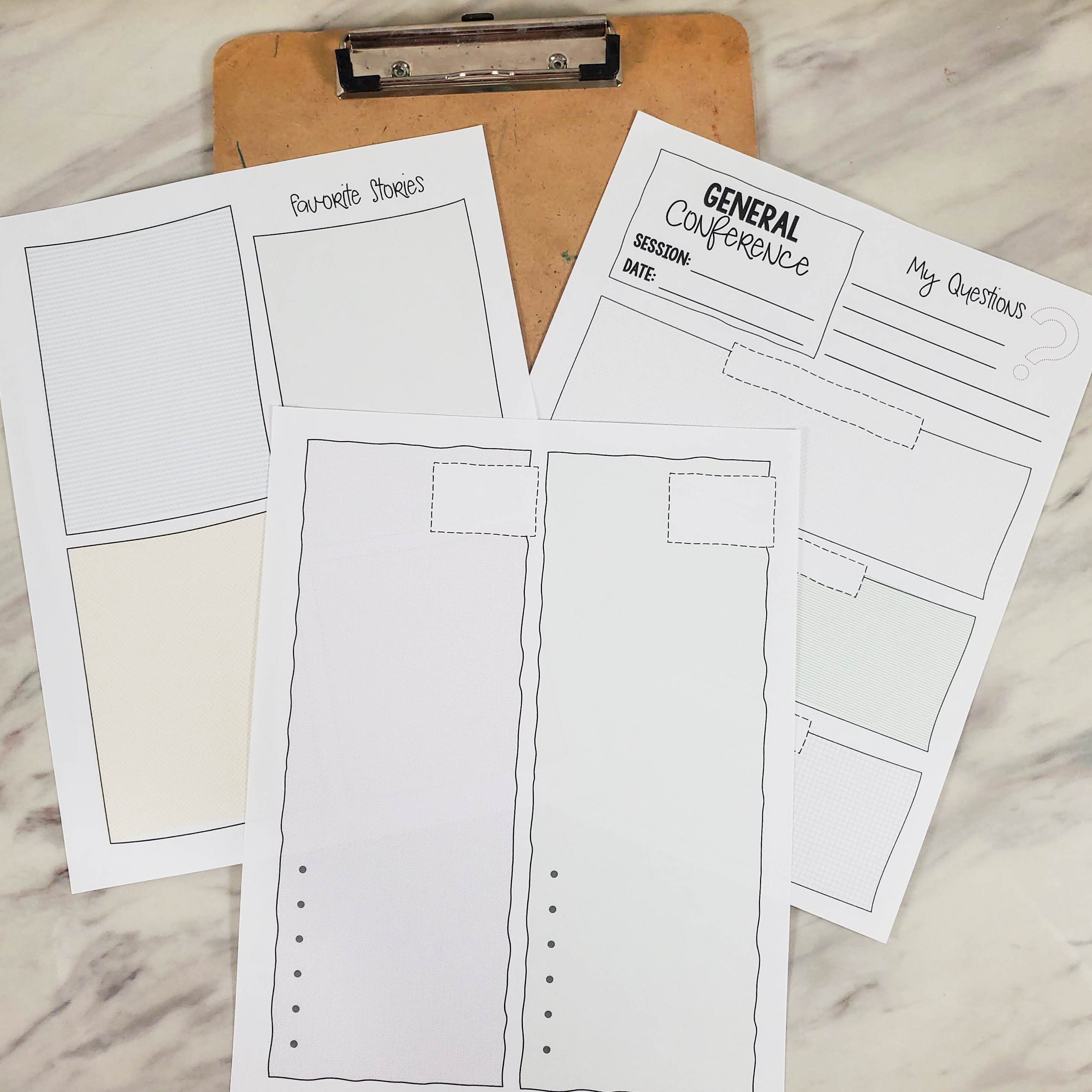 General Conference Printable Notepad Note Taking Sheets for Church ...