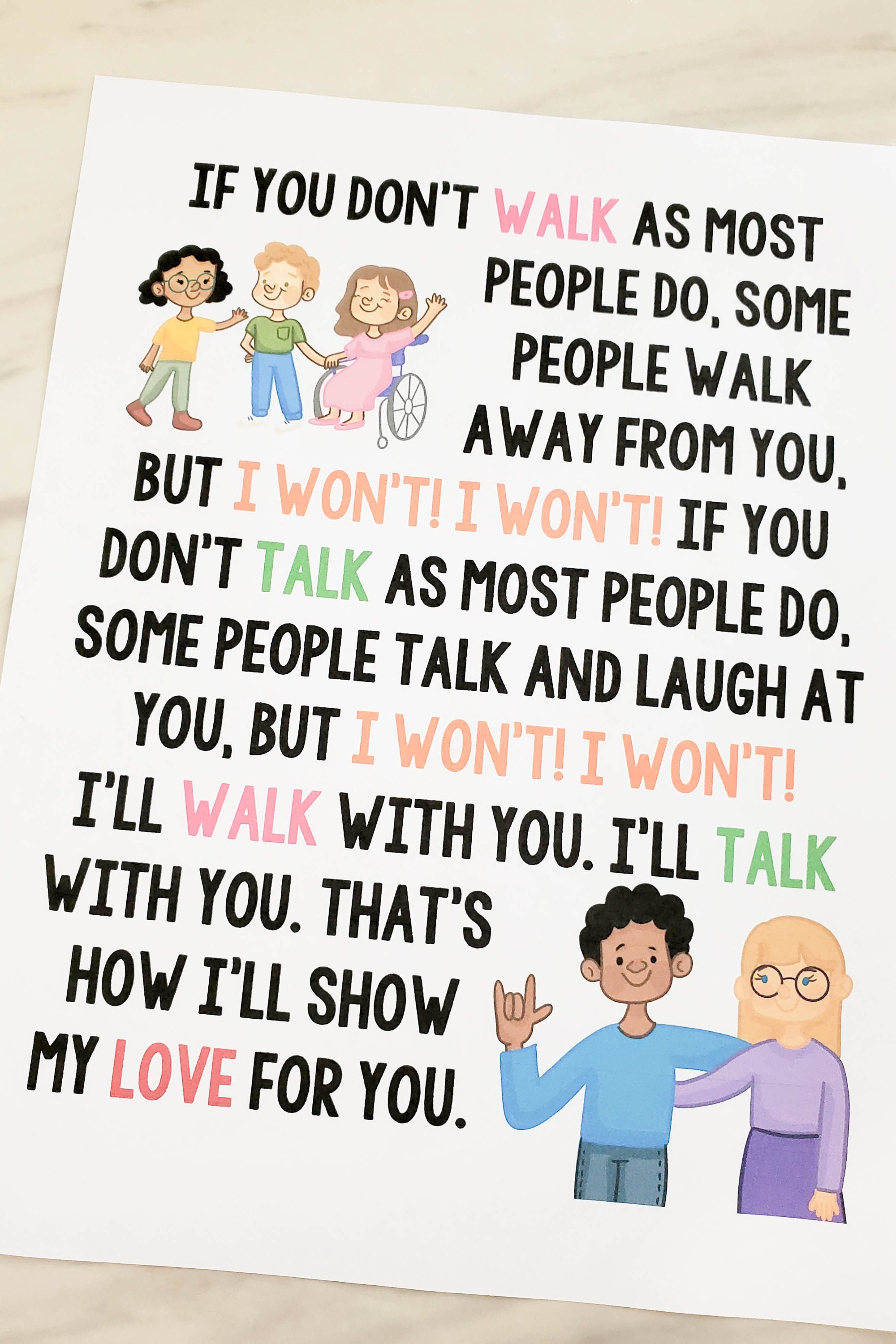 I'll Walk With You Flip Chart & Visual Aids Teach Come - Etsy