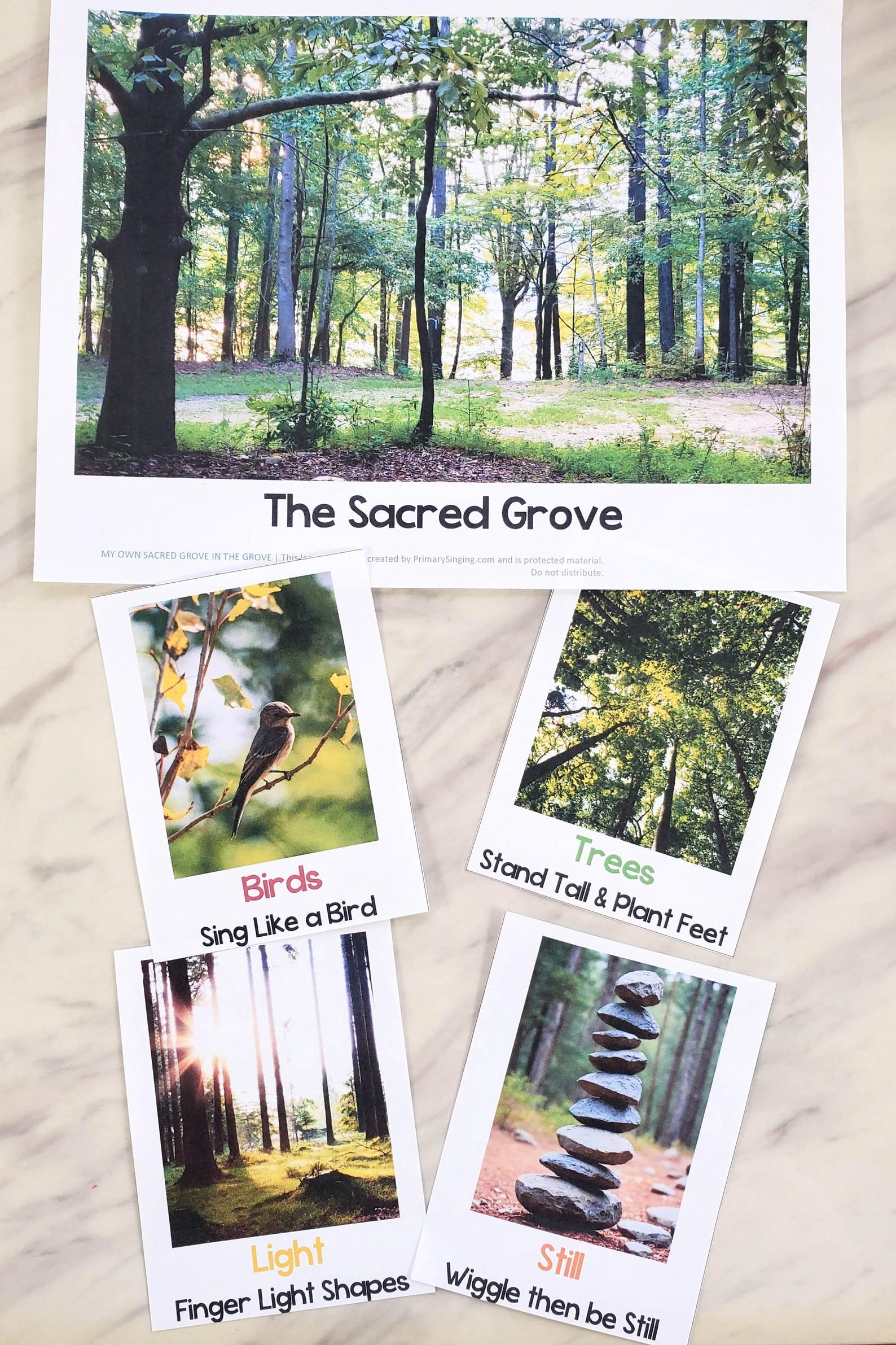 My Own Sacred Grove Singing Time Flip Chart LDS Primary Song 7 ...