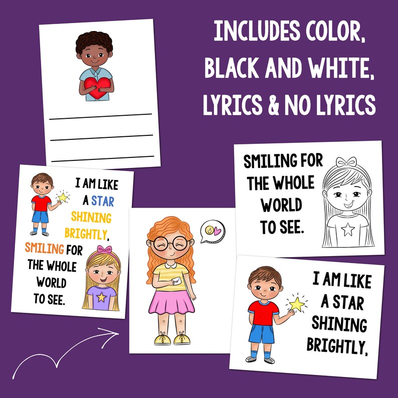 I Am Like a Star Flip Chart Visual Aids Singing Time Teach Primary Song ...