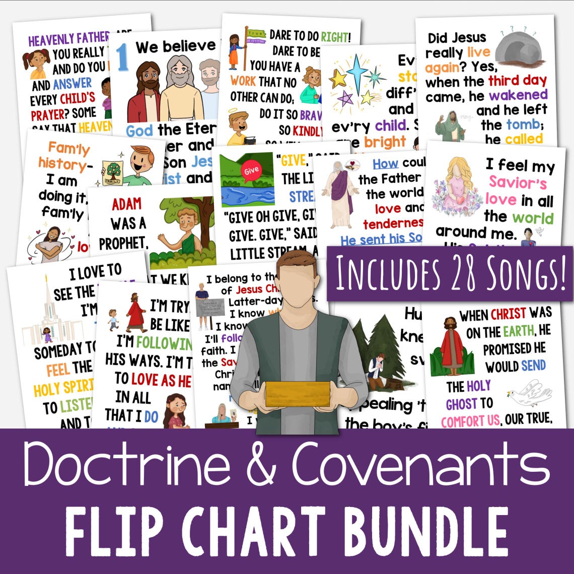 Doctrine & Covenants Primary Songs Flip Chart *28* BUNDLE SET Lyrics ...