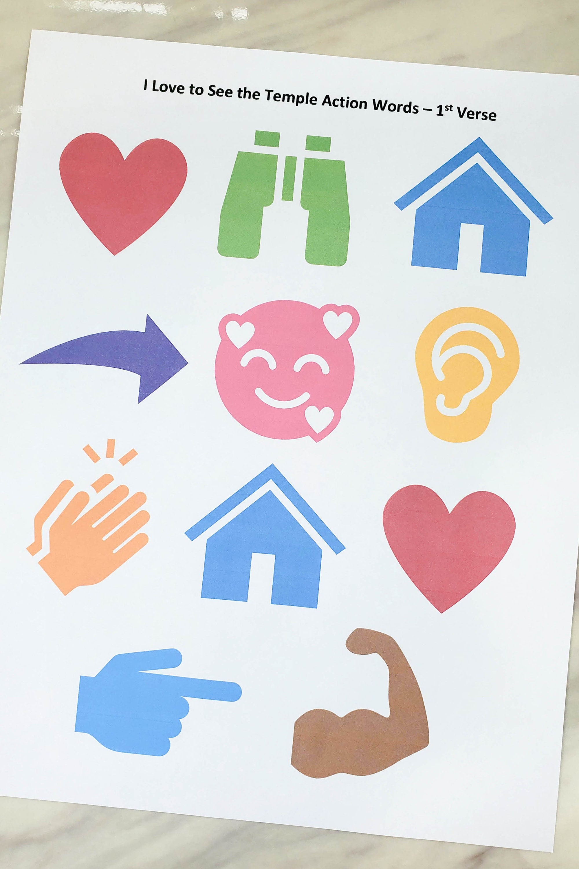 I Love to See the Temple Singing Time Packet 6 Teaching Ideas & Flip ...