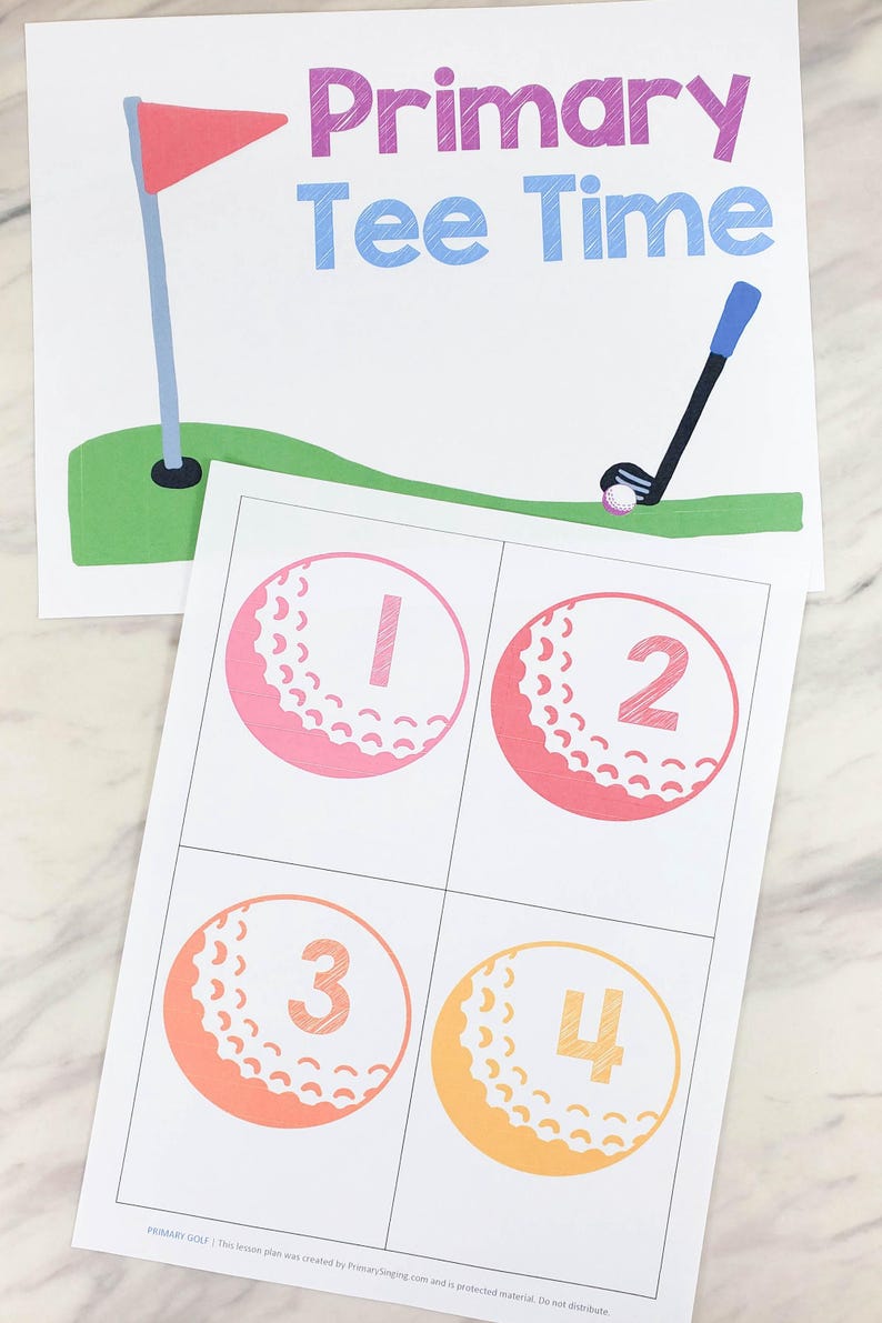 Primary Golf Singing Time Printables LDS Song Review Ideas Father's Day ...