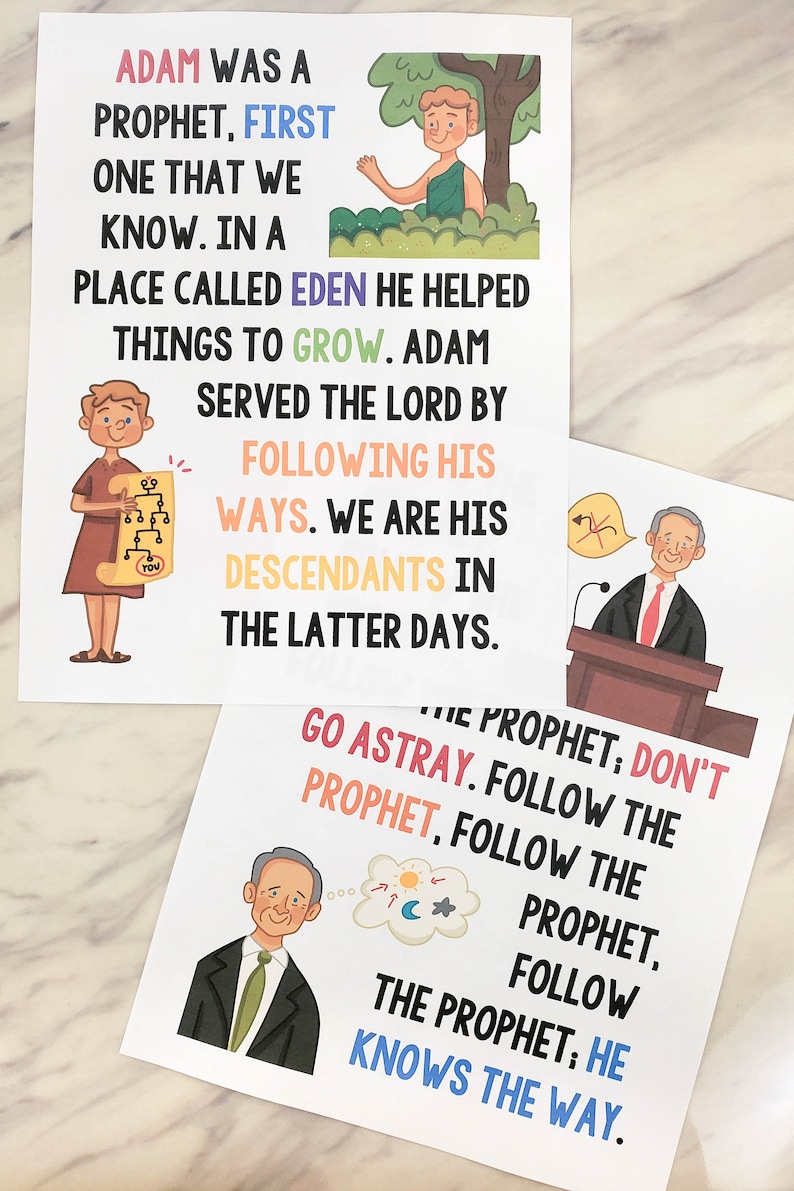 Follow the Prophet Flip Chart & Visual Aids Singing Time Come Follow Me ...