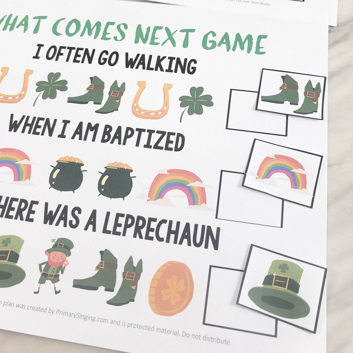 St Patrick's Day Fortune Teller & What's Next Games | Printable Lesson ...