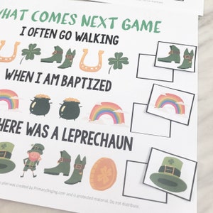 St Patrick's Day Fortune Teller & What's Next Games | Printable Lesson ...
