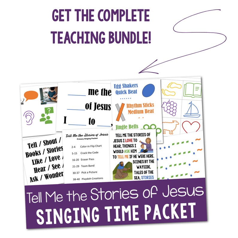 Tell Me the Stories of Jesus Flip Chart Visual Aids LDS Primary Music ...