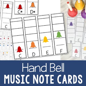 Hand Bell Music Note Cards for Singing Time PDF Printable - Etsy