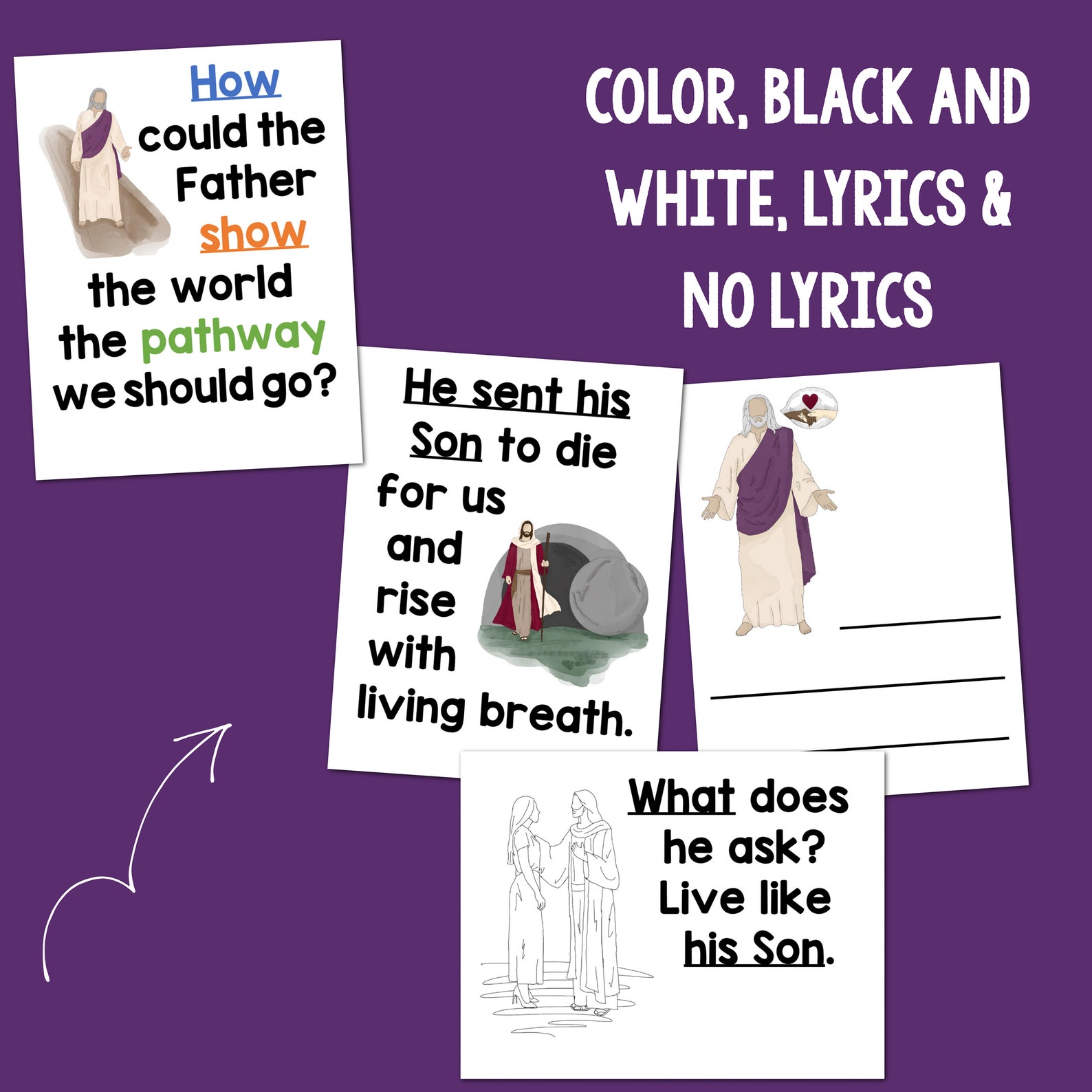 He Sent His Son Flip Chart & Visual Aids Teach Come Follow Me Song ...