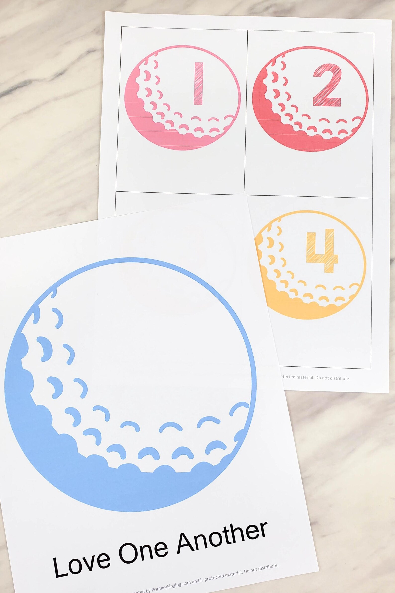 Primary Golf Singing Time Printables LDS Song Review Ideas Father's Day ...