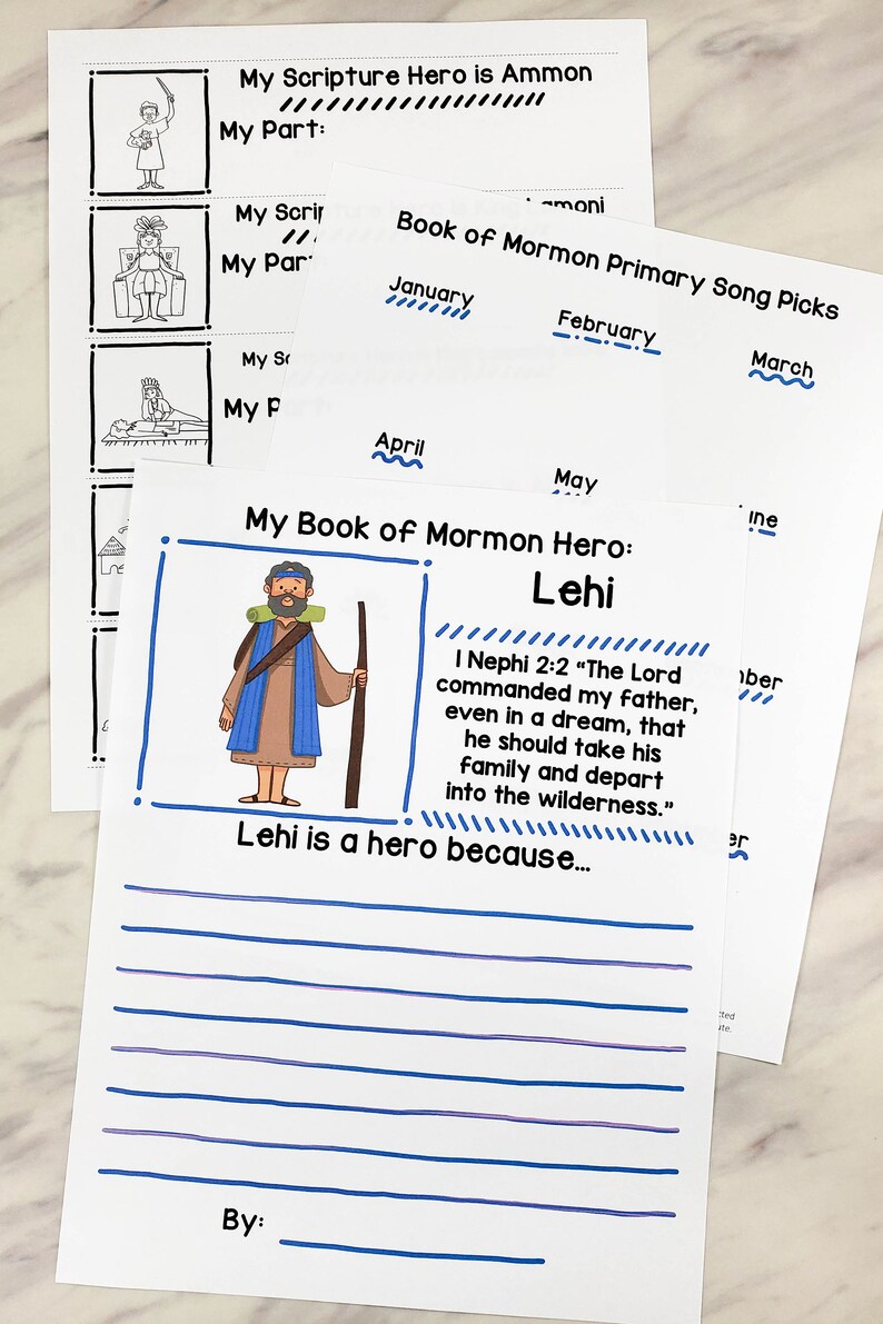 Book of Mormon Heroes Primary Program Script 2024 Outline Question ...