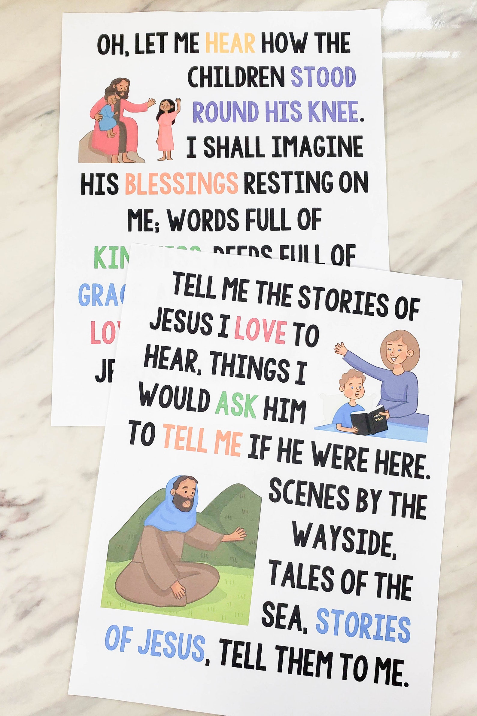 Tell Me the Stories of Jesus Flip Chart Visual Aids LDS Primary Music ...