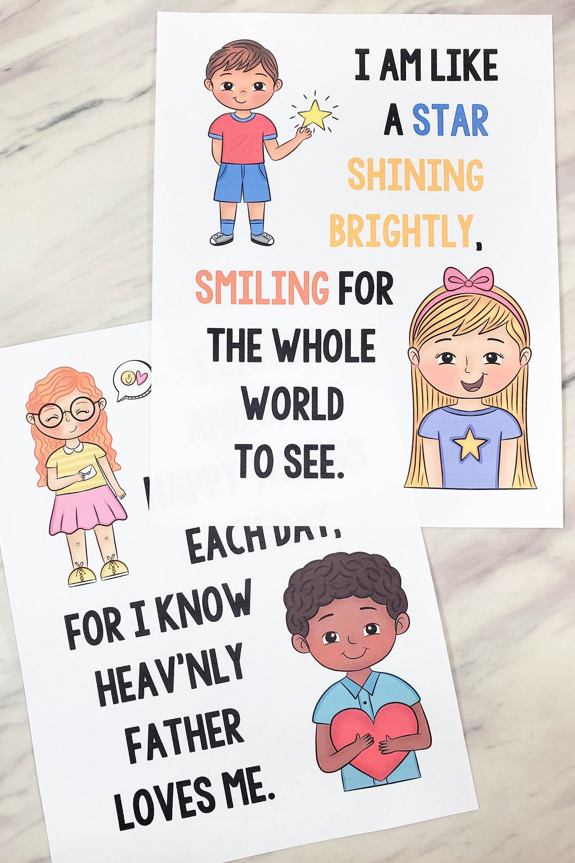 I Am Like a Star Flip Chart Visual Aids Singing Time Teach Primary Song ...