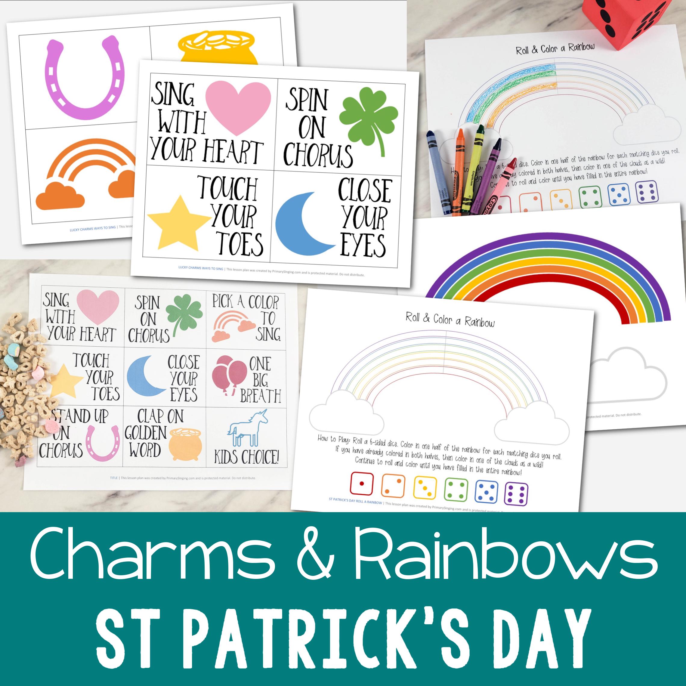St Patrick's Day Lucky Charms & Roll a Rainbow Game | Singing Time Ways ...