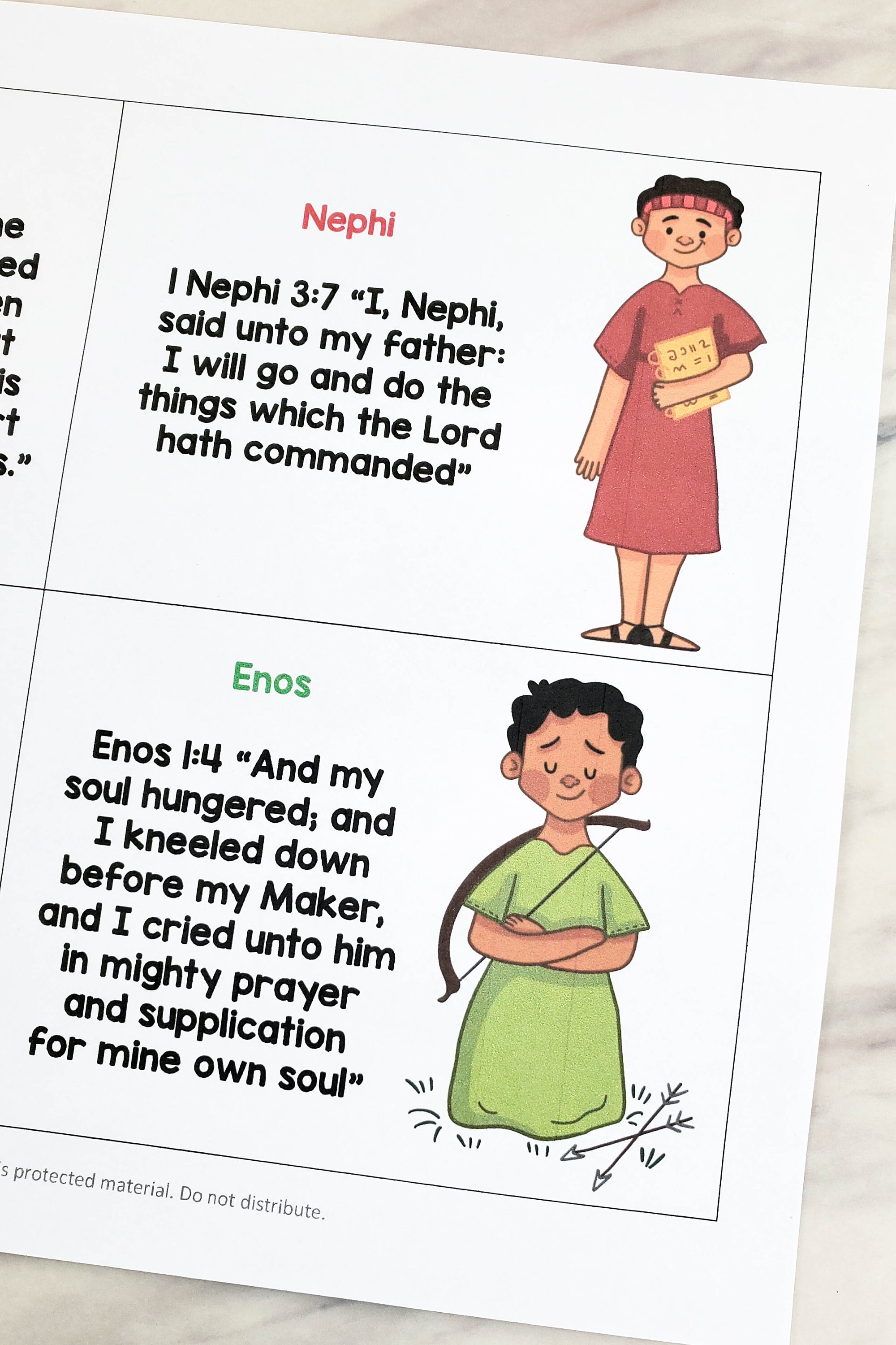 26 People of the Book of Mormon Hero Cards Printable Art Card With ...