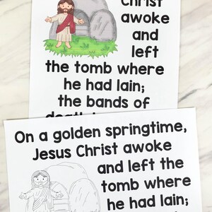 On a Golden Springtime Flip Chart Visual Aids Printable Lyrics Song ...